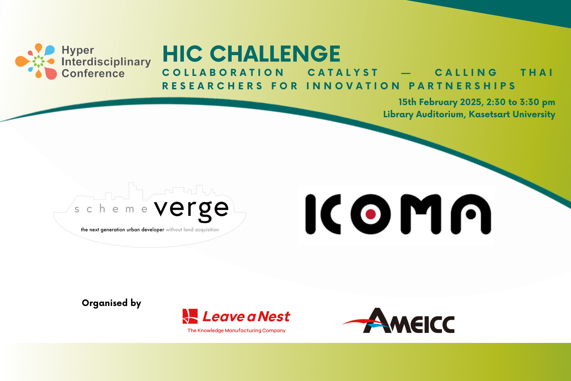 New Session at Hyper Interdisciplinary Conference in Thailand 2025. HIC Challenge! | 超異分野学会